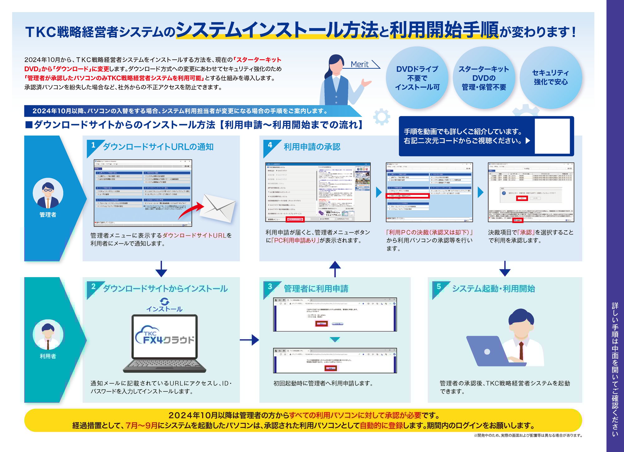 2024年10月にシステムのインストール方法と利用開始手順が変わります